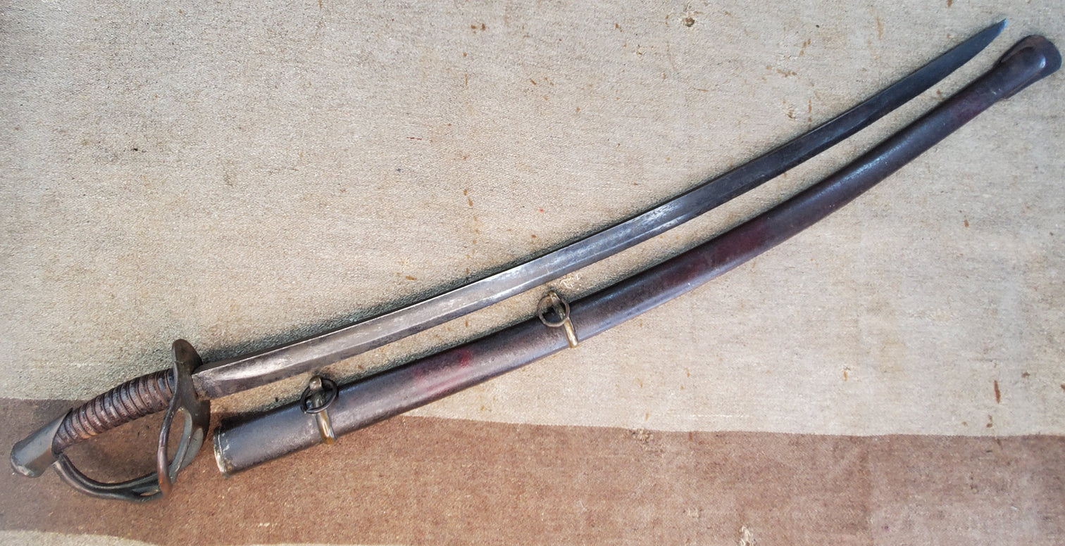 CONFEDERATE MCELROY CAVALRY SWORD AND SCABBARD – 1st Alabama Cavalry