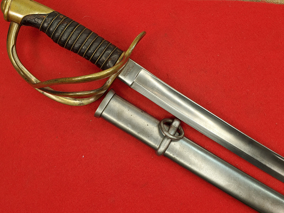 HENRY BOKER IMPORT M1860 CAVALRY SWORD AND SCABBARD SOLINGEN PRUSSIA ...