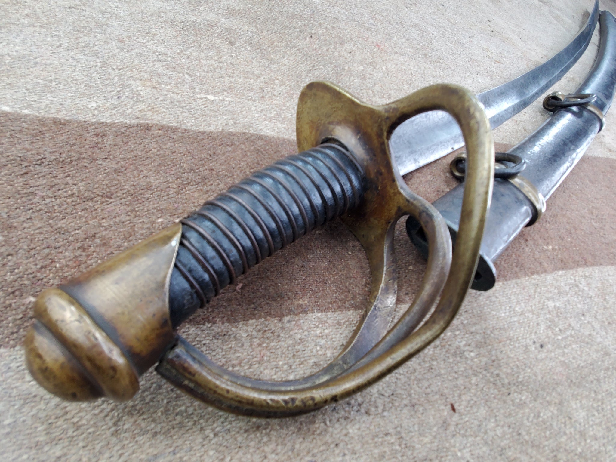 CONFEDERATE HAIMAN CAVALRY SWORD AND SCABBARD – 1st Alabama Cavalry